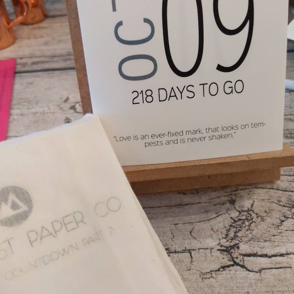 Wedding Countdown | Customized Calendar | Engagement Gifts | Unique ...