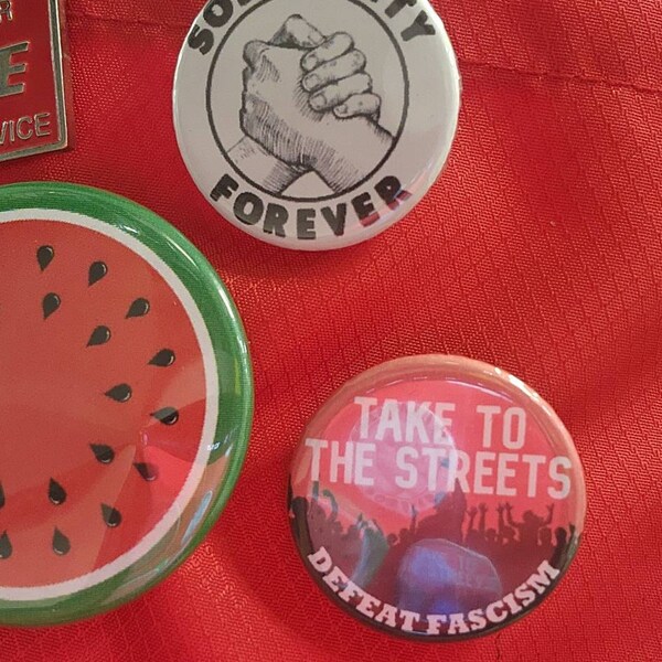 Antifascist Badge Set 4 Anti-fascist Anti-nazi Pin Buttons Socialist ...