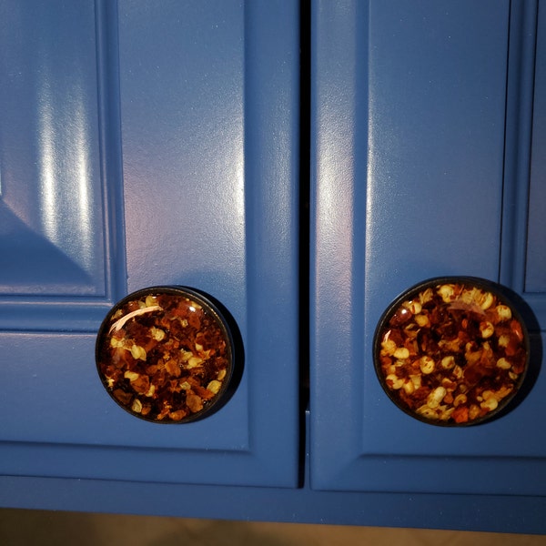 Antique Copper Spice Resin Cabinet Knobs, Farmhouse, Boho, Unique Knobs ...