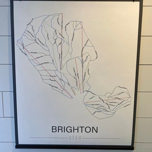 Alta Utah Ski Resort Hanging Canvas Map of Alta Printed - Etsy