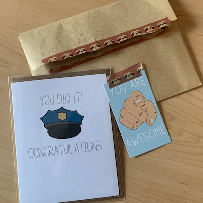 Police Congratulations Card Policeman Promotion Police Academy ...