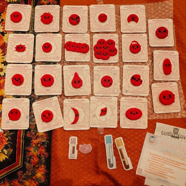 Red Blood Cell Sticker Sheet - Cute Blood Cells/med Lab/laboratory ...