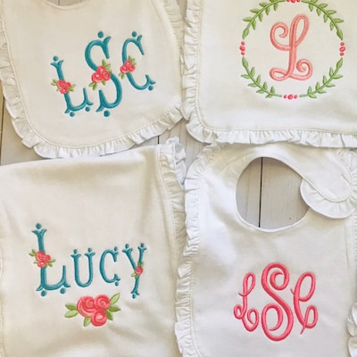 Machine Embroidery Design Fishtail Rose Monogram Alphabet Font INSTANT ...