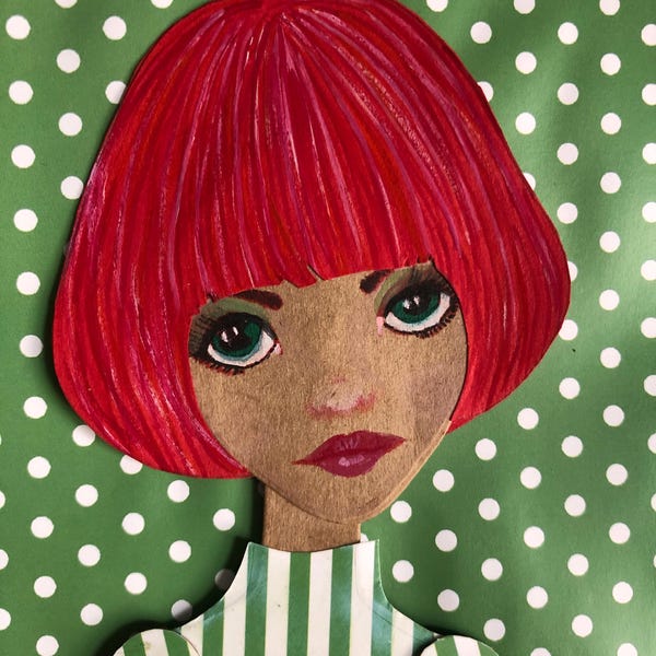 Jointed Paper Art Doll ~ Hair Templates(kaylessa) - Paperbabe Stamps ...