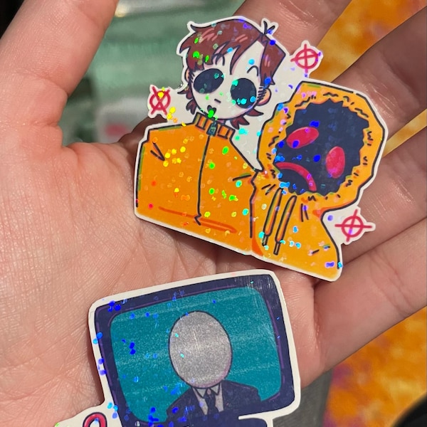 Slenderman Interruption Sparkly Sticker || Creepypasta Slenderverse ...