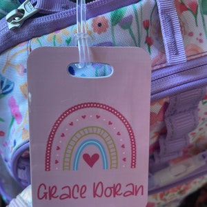 Luggage Tag Personalized Bag/luggage Tag Kids Back Pack School Bag ...