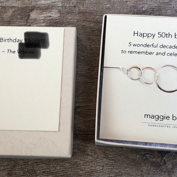 BRACELET — 50 Birthday 50th Birthday 50th Birthday Gift for Her 50th ...