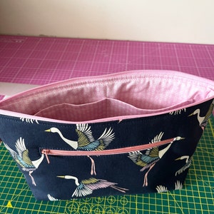 Large Makeup Bag PDF Sewing Pattern, Zippered Cosmetic Case With ...