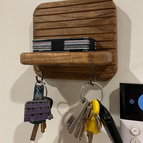 Rounded Entryway Organizer | Key Holder | Quality Wood Shelf ...