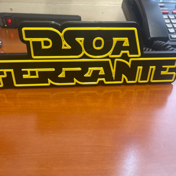 Star Space Wars Themed 3D Printed Personalized Name Plate Custom Sci Fi ...