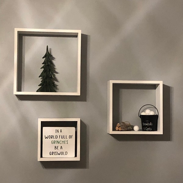 Christmas Tiered Tray Decor, Mini Wood Log Bundle, Rustic Decor, Mini ...