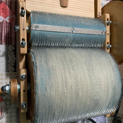 Carder for Wool Fiber Combing Cardings Blending Board 72 TPI Drum ...