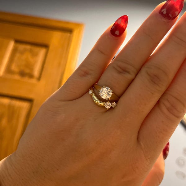 Vintage Inspired Engagement Ring Cathedral Setting Filigree Art Deco ...