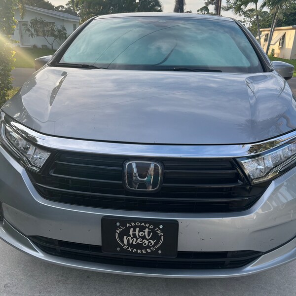 All Aboard the Hot Mess Express!! Aluminum Laser Engraved Front License ...