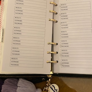 Printed Personal Size Planner Inserts Personal Size Refill Paper ...