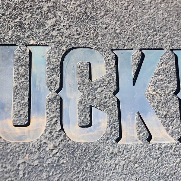 Thick Studded Metal Letters 3, 4, 5 Tall Steel Letters Custom Font or ...