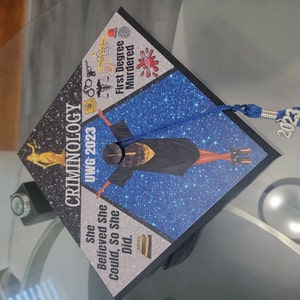 Graduation Cap Topper Label/criminal Justice Major/ Future FBI - Etsy