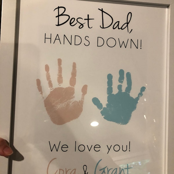 Handprint Gift for Dad From Kids Father's Day, Birthday, Best Daddy ...