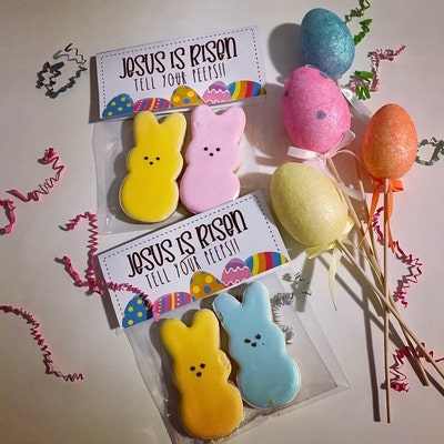 Jesus is Risen...tell Your Peeps Easter Treat Bag Toppers Printable ...