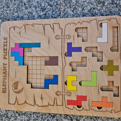 Tetris Dinosaur Laser Cut File, Tetris Puzzle, Dinosaur. - Etsy