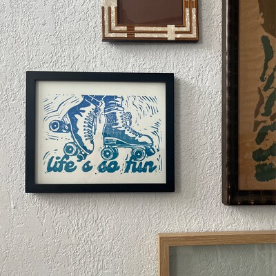 Life's so Fun Silk Chiffon Linocut Art Print MUNA Phoebe Bridgers - Etsy