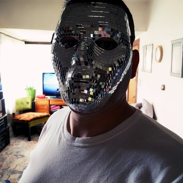Masquerade Festival Disco Ball Face Mask. HANDMADE by DISCO2DISCO ...