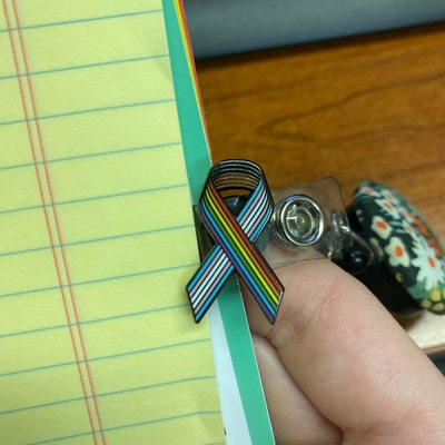 Rainbow Cancer Awareness Ribbon Pin Charity LGBT Lapel Badge HIV AIDS ...