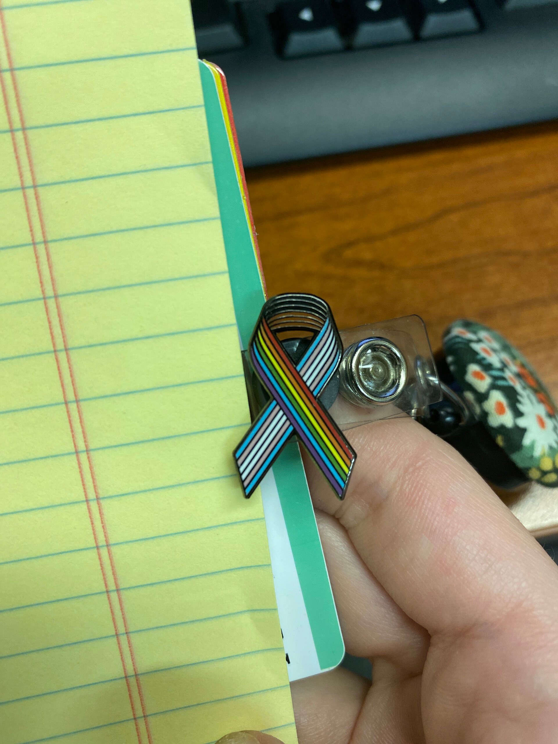Rainbow Cancer Awareness Ribbon: Live Through This The Pin Prick ...