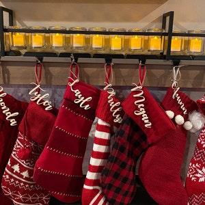 Custom Stocking Tags Names for Stockings Personalized Stocking | Etsy