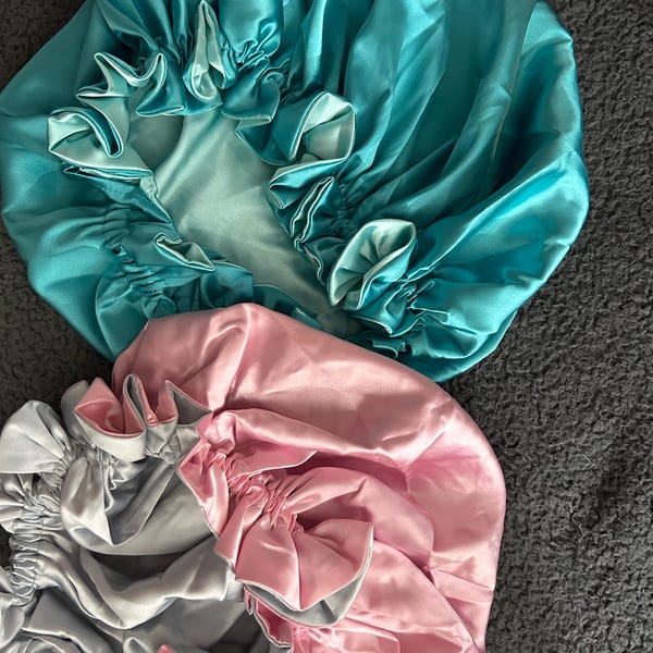 Silk Bonnets, Satin Bonnets, Hair Bonnet, Silk Bonnet for Sleep, Bonnet ...