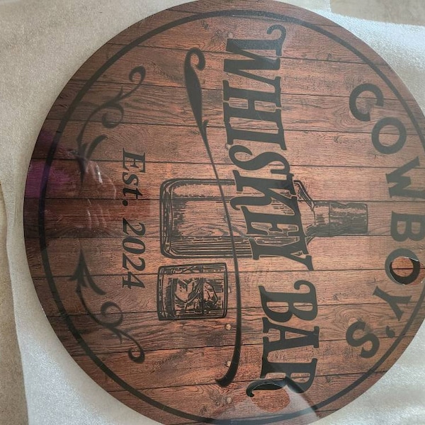 Personalized Whiskey Bar Metal Sign | Custom Bar Decor | Rustic Bourbon ...