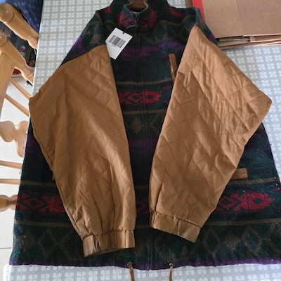 Vintage Croft & Barrow Jumper Sweater L 90s Check Check Roundneck Green ...