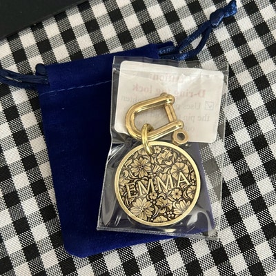 Brass Dog Tag, Personalized Brass Pet ID Tag, Custom Cat Tag, Unique ...