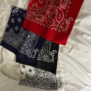 Monogrammed Bandana, Personalized Bandana, Bandana for Bridesmaids ...