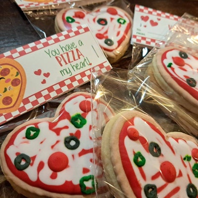 Printable Valentine You Have a Pizza My Heart Treat Bag Toppers ...