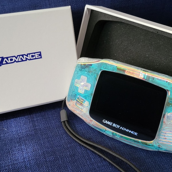 Custom Baby Blue Game Boy Advance | IPS Display | Rechargeable USB C ...