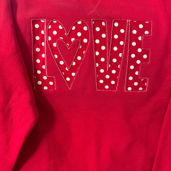 Chenille Yarn Script Font Applique Embroidery Seven Sizes 2, 3, 4, 5, 6 ...