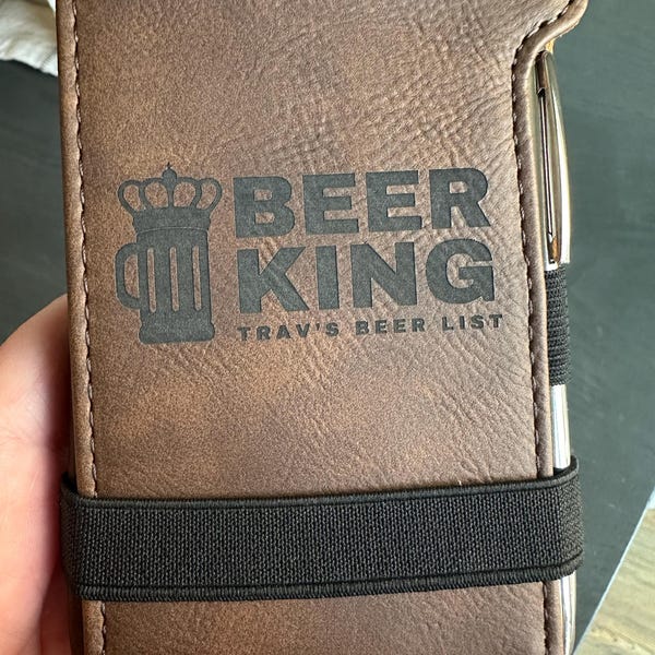 Custom Pocket Notebook With Pen, Refillable Personalized Leather ...