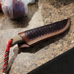 9 Long Custom Handmade Leather Sheath Fits up to | Etsy