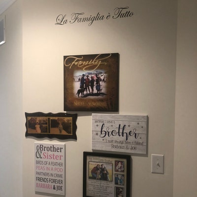 La Famiglia E Tutto Wall Decal, Family is Everything Italian Quote Wall ...