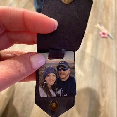 Man Accessory Leather Keychain With Photo Personalized - Etsy