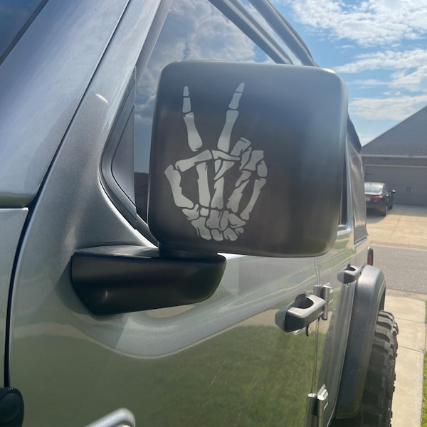 Skeleton Peace Sign Vinyl Decal, Peace Sign Sticker, Peace Sign Decal ...