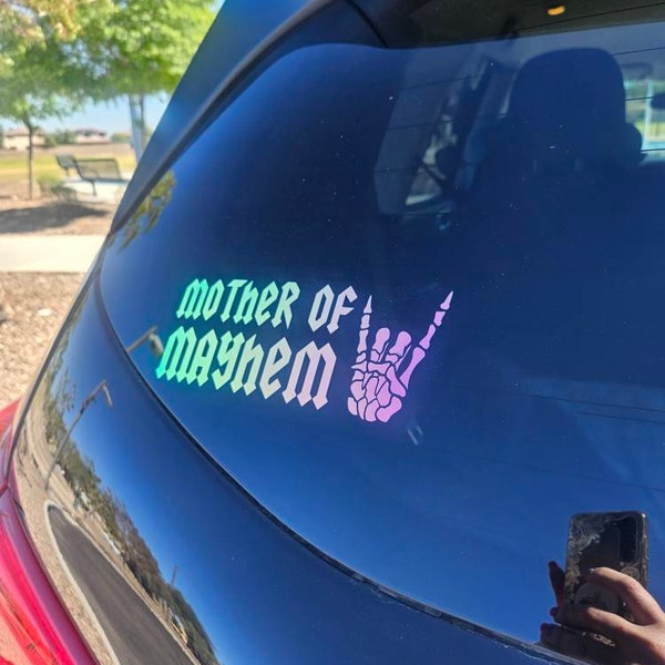 Car Decal Mother of Mayhem, Alternative, Vinyl Decal, Mama, Chaos ...