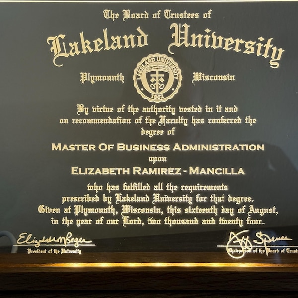 Custom University College Degree Diploma Customisable Professor Gift ...