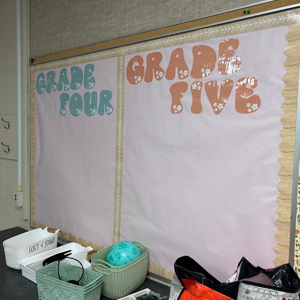 Boho Retro Bulletin Board Letters | Daisy Letters - Etsy