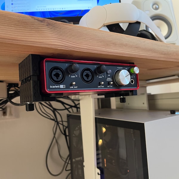 Universal Under Desk Audio Interface Mount Fits Focusrite, M-audio ...