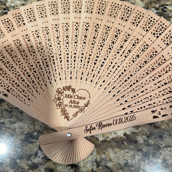 Bulk Mis Quince Años Fan Custom Birthday Favors Quinceañera Party ...