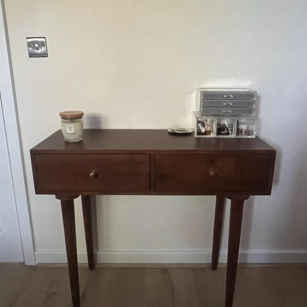 Scandinavian Walnut Oslo Console and Dressing Table - Etsy UK