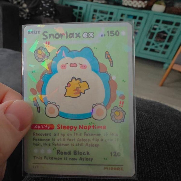 Snore EX Custom Fanmade Card | Holographic Collectible Card | Vinyl ...