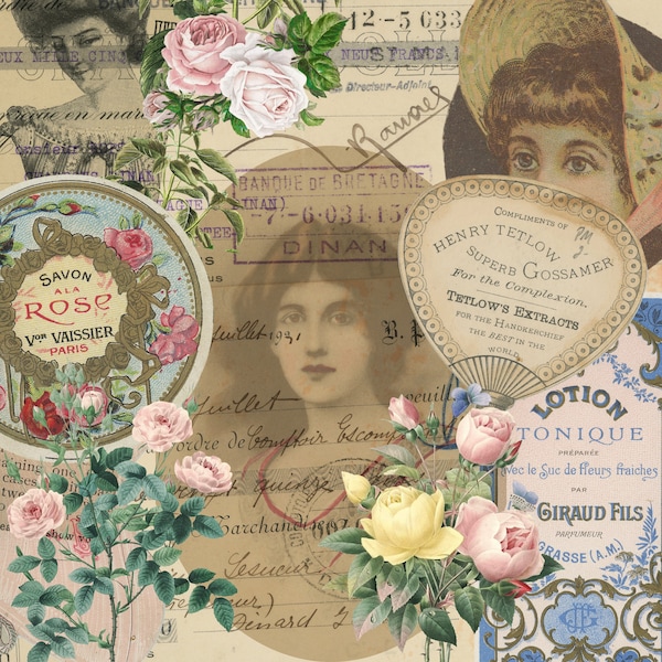 Ephemera Graphics Bundle, Discount Clipart and Digital Paper, Digital ...